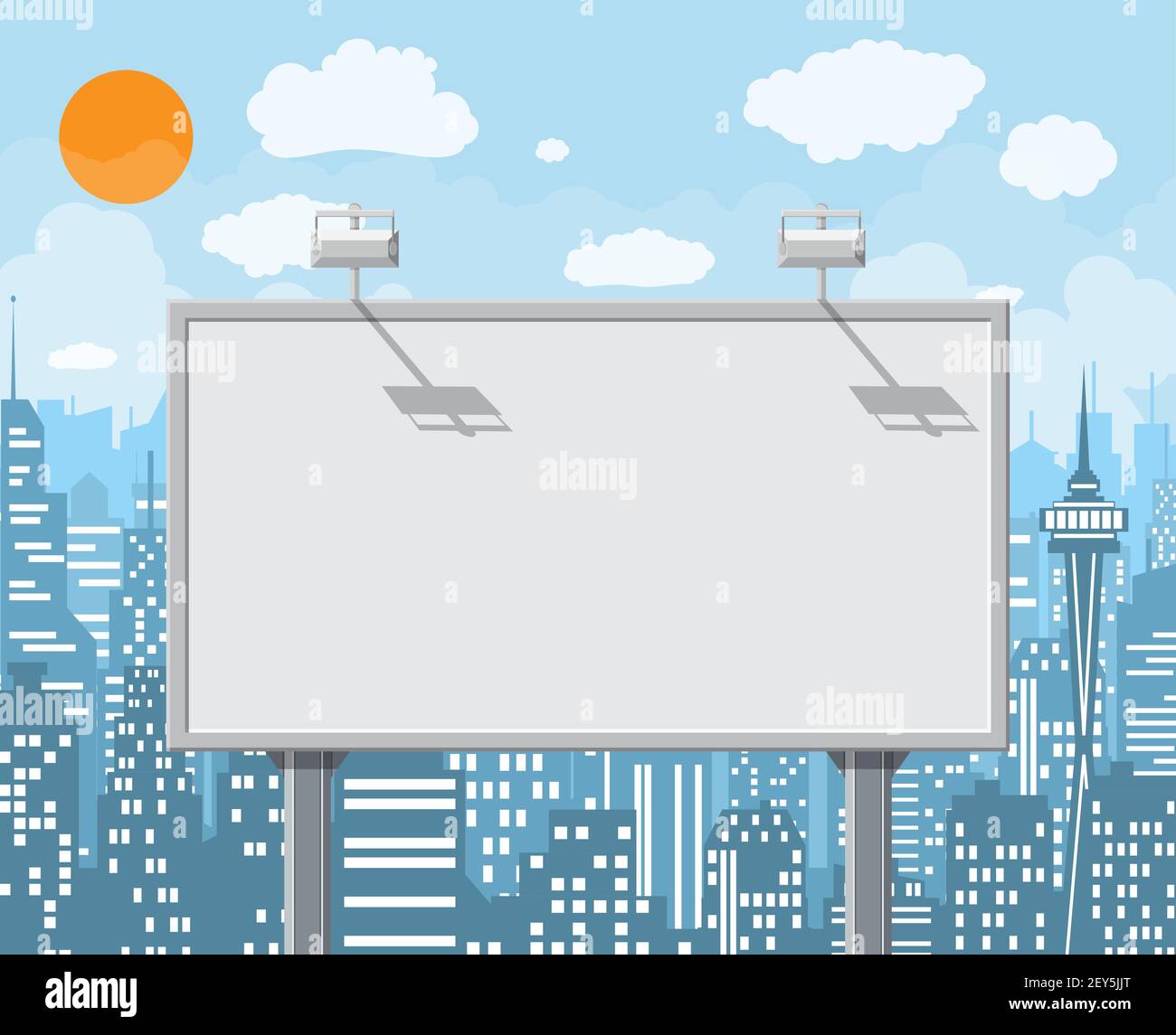 Large blank billboard building Stock Vector Images - Alamy