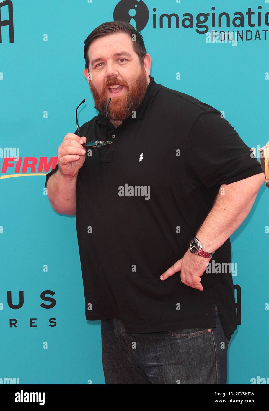 Nick Frost attends The Los Angeles Premiere of "The Box Trolls" held at ...