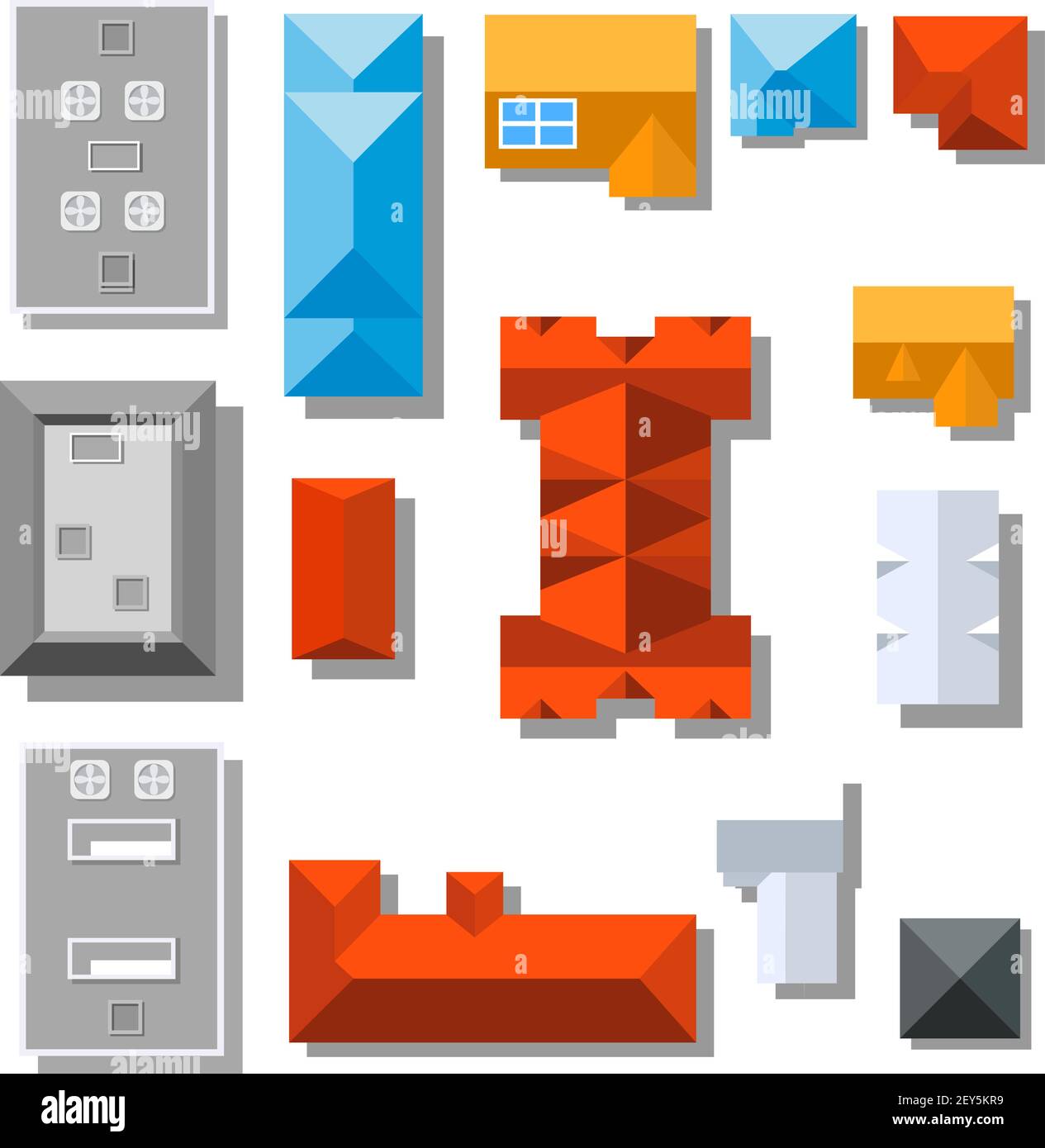 Top view roofs Stock Vector Image & Art - Alamy