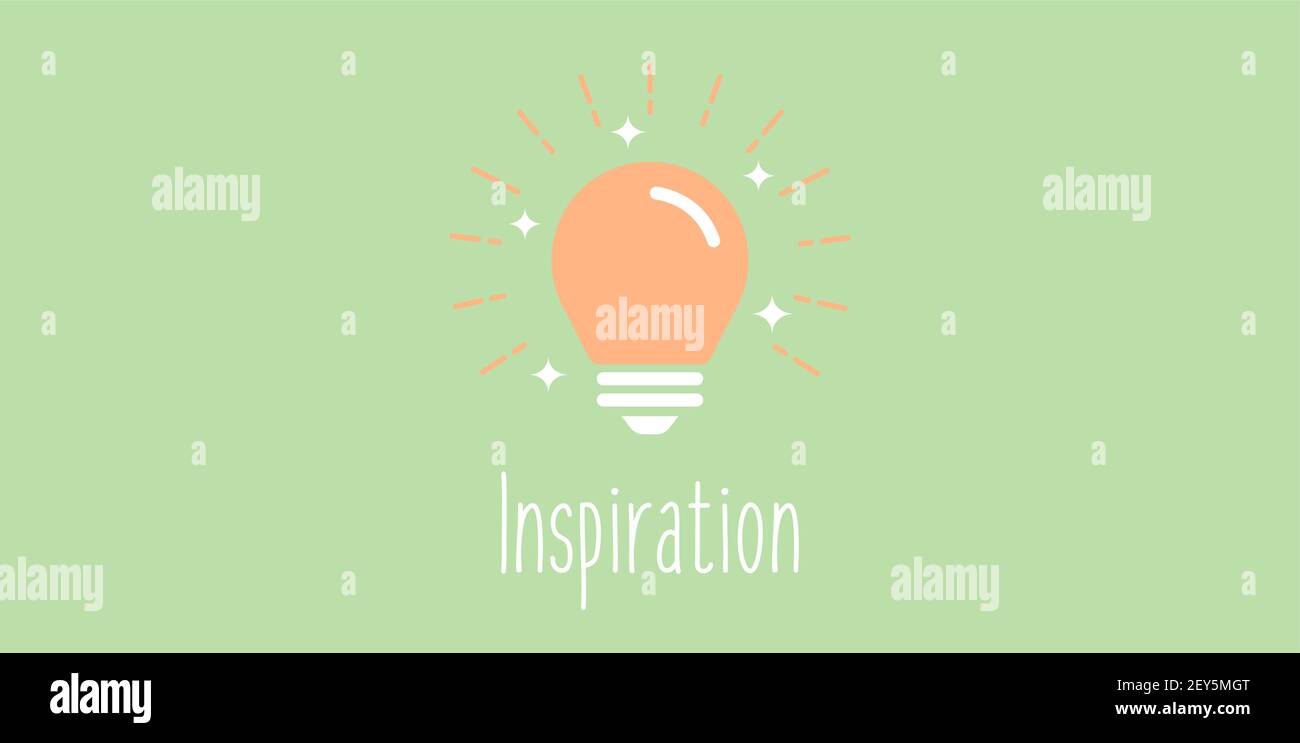 Light bulb (business inspiration) vector banner illustration Stock ...