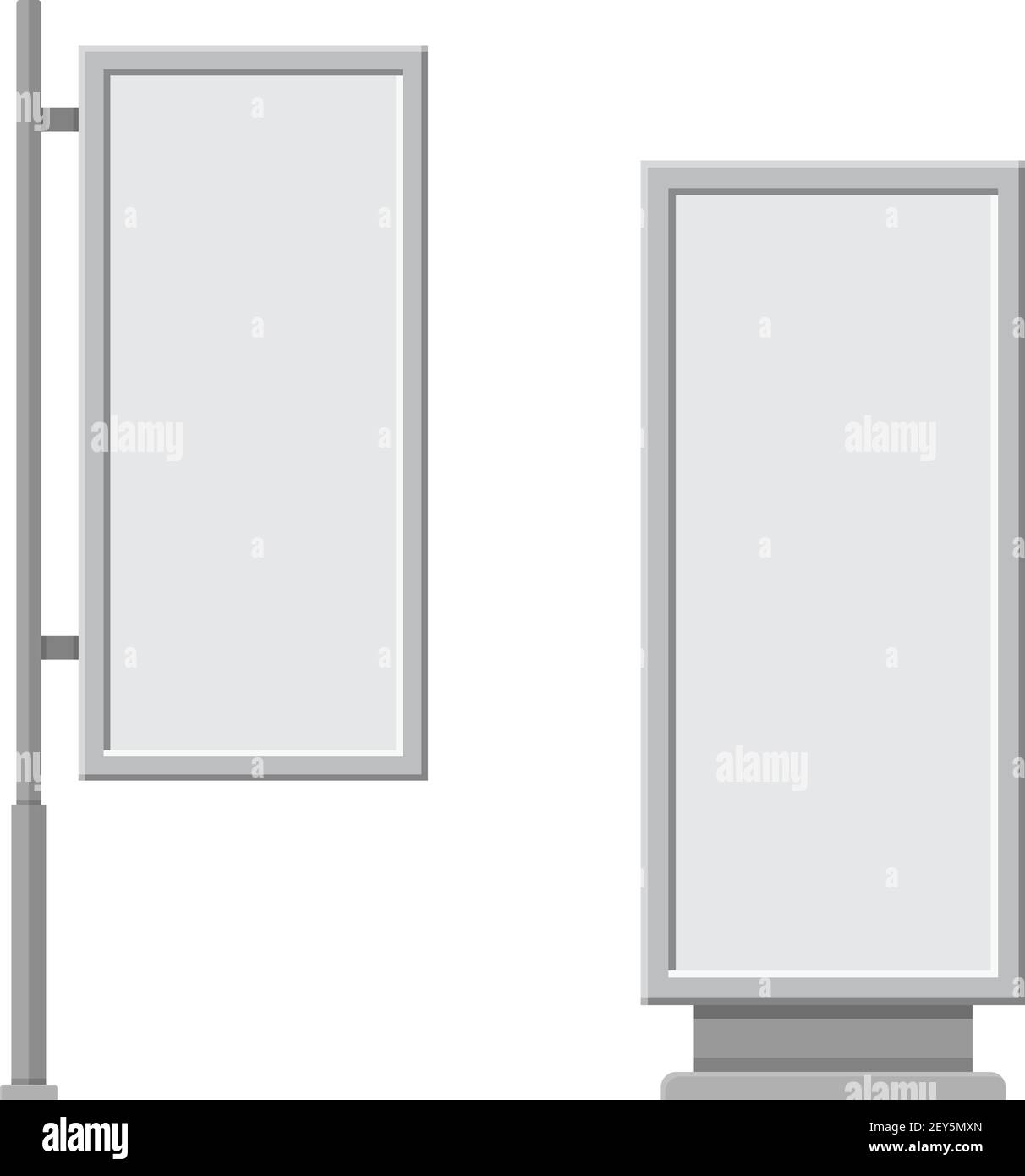 Large blank, empty, white billboard screen Stock Vector Image & Art - Alamy