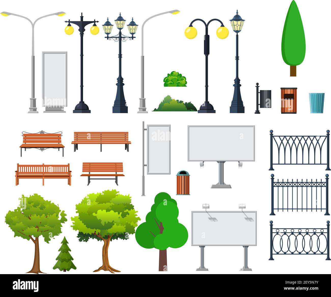 Urban landscape flat style design elements Cut Out Stock Images ...