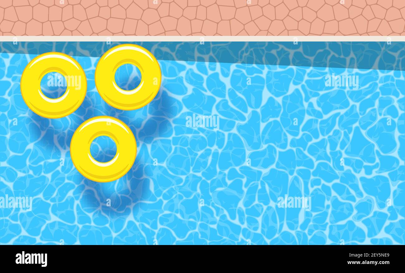 Three pool rings floating in a swimming pool Stock Vector Image & Art ...