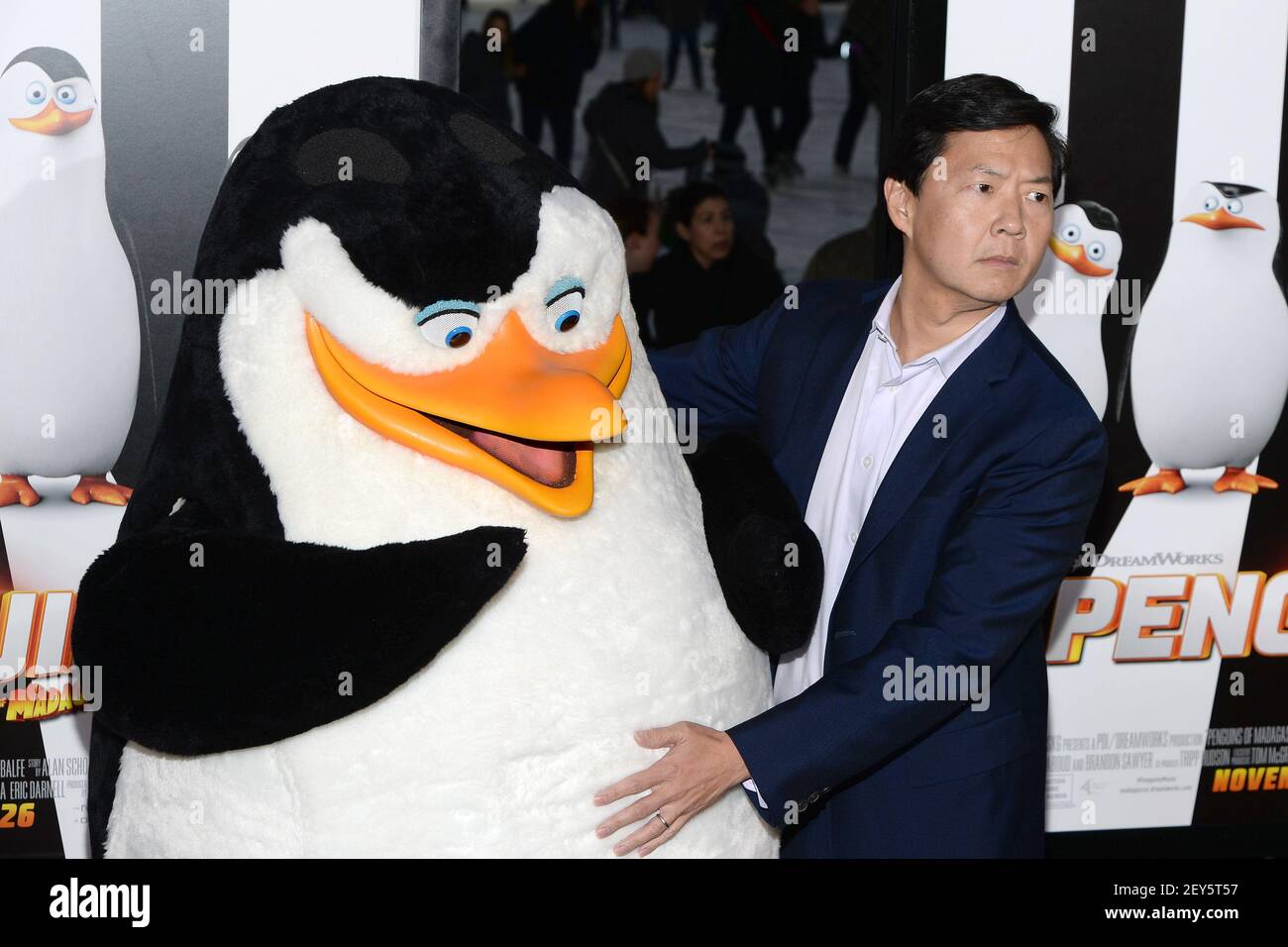 Actor Ken Jeong attends the "Penguins Of Madagascar" New York premiere ...