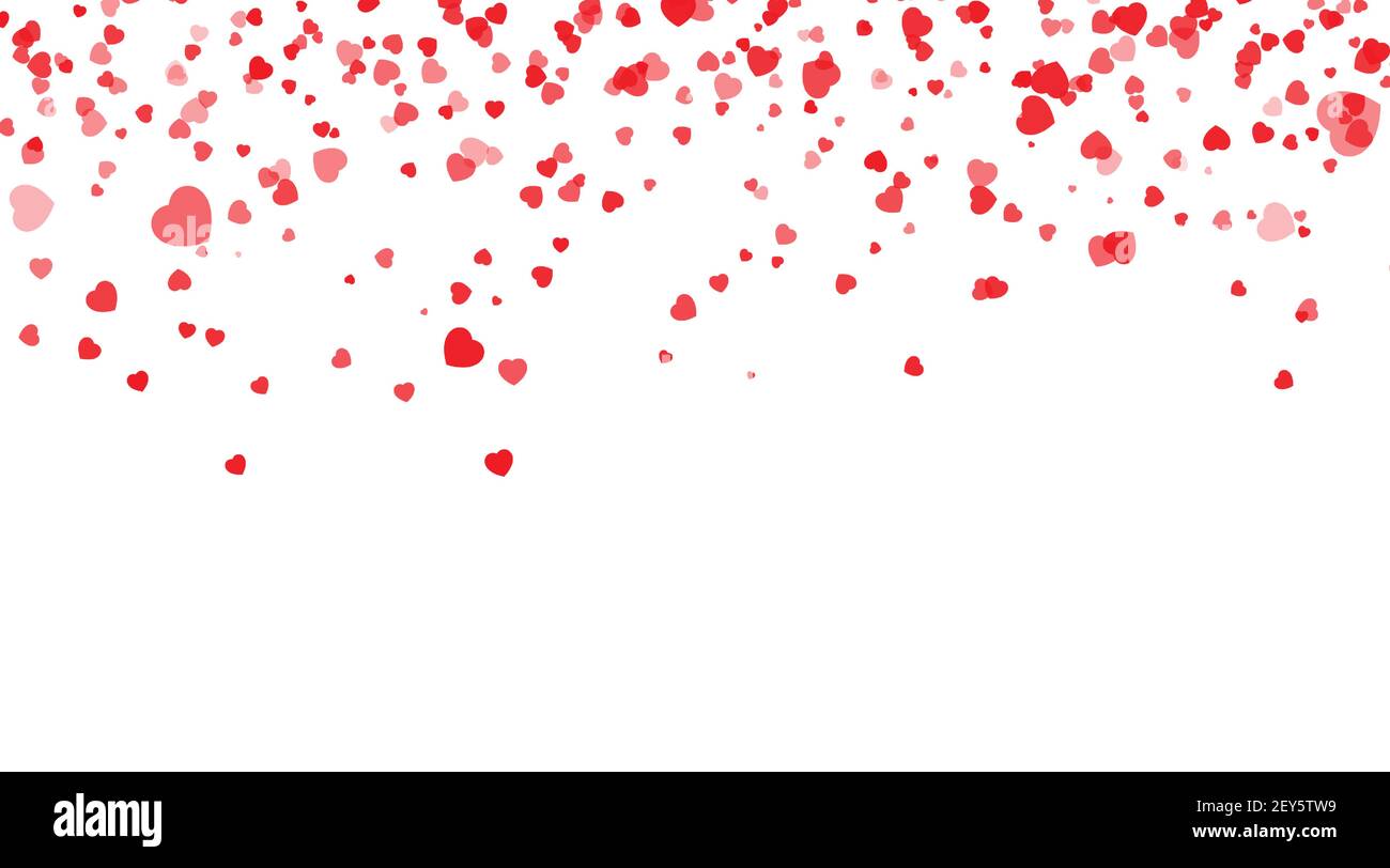 Falling hearts background. Vector illustration with a clipping mask ...