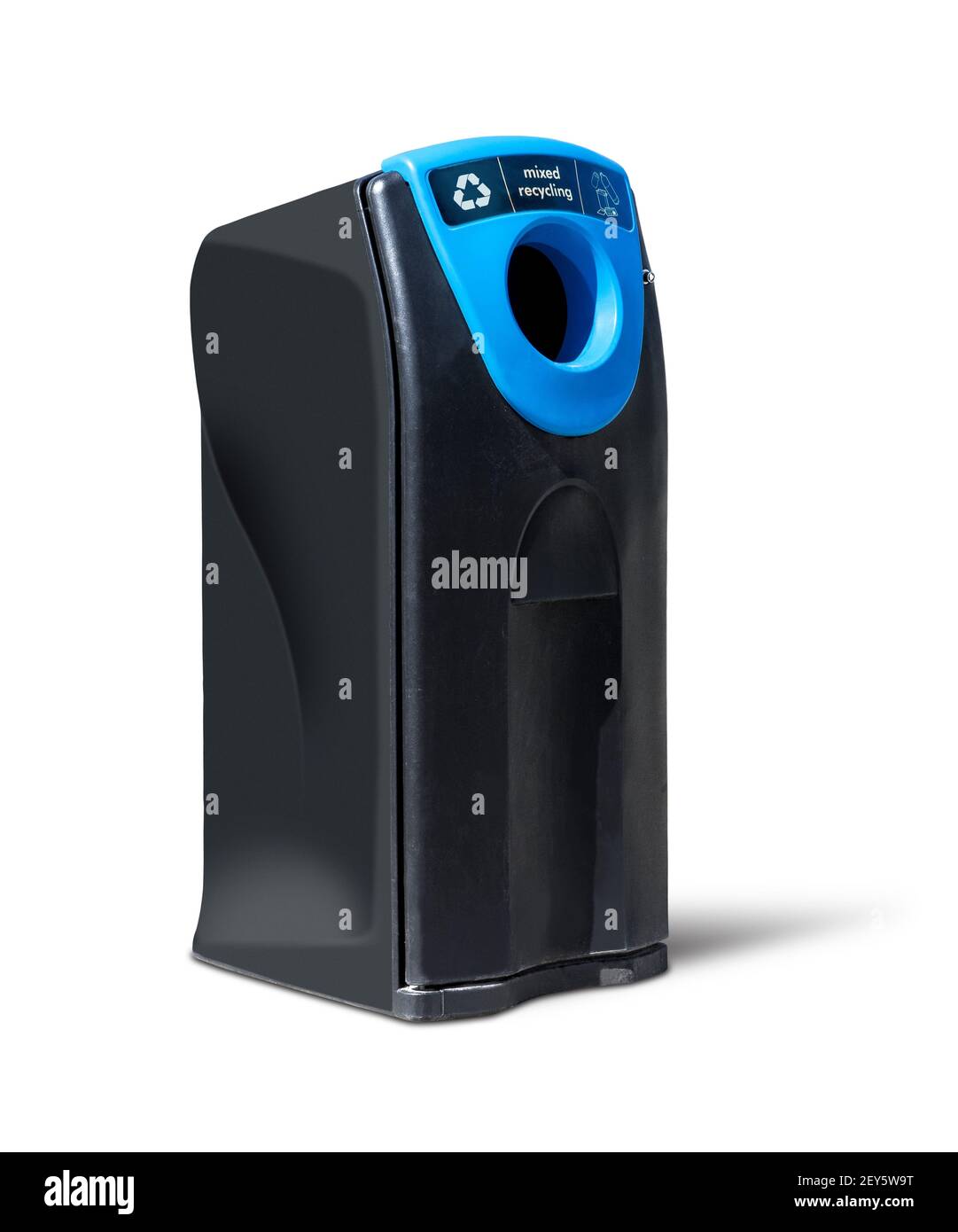 Plastic recycling bin isolated on white Stock Photo - Alamy