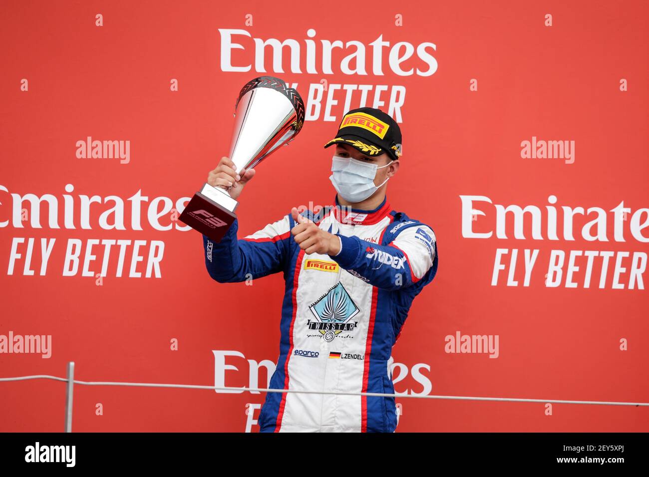 Zendeli Lirim (ger), Trident, Dallara F3 2019, portrait, at podium ...