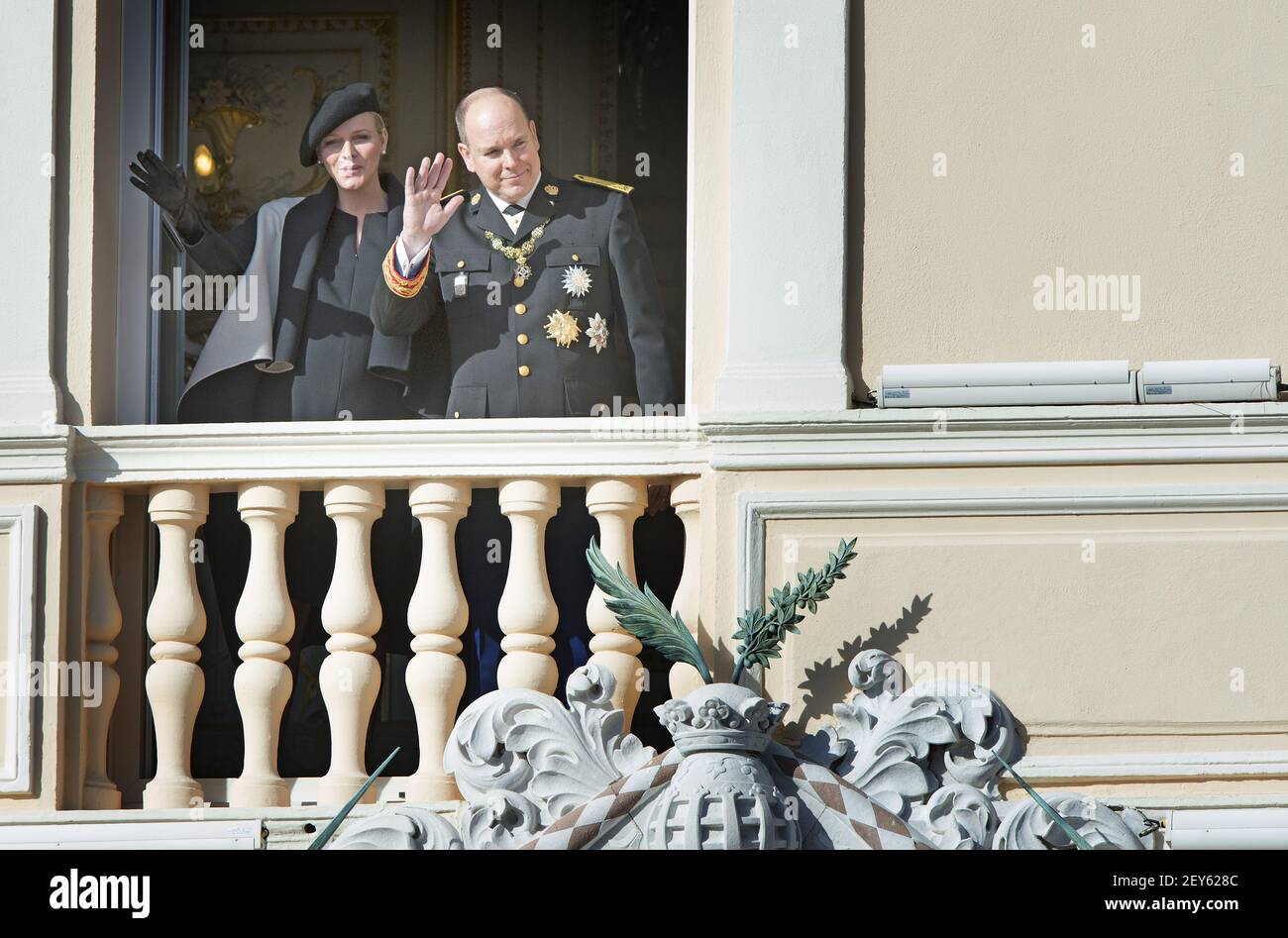 19-11-2014 MONACO - Princess Charlene and Prince Albert of Monaco on ...