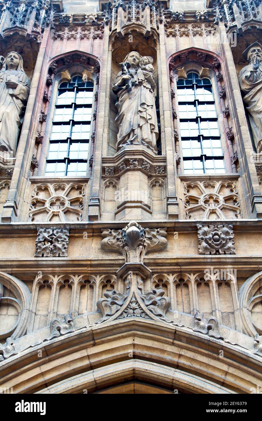 Old windon in england and glass the wall Stock Photo - Alamy