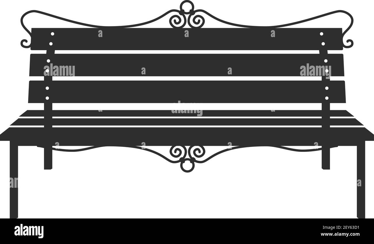 Chair park isolated icon Black and White Stock Photos & Images - Alamy