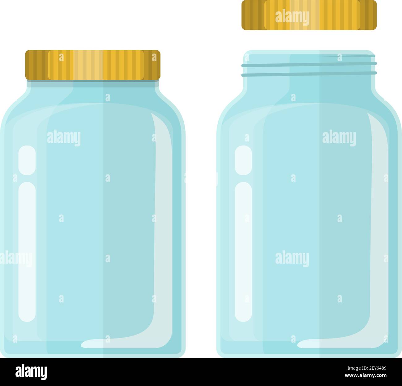 Empty glass jar transparent Stock Vector Images - Alamy