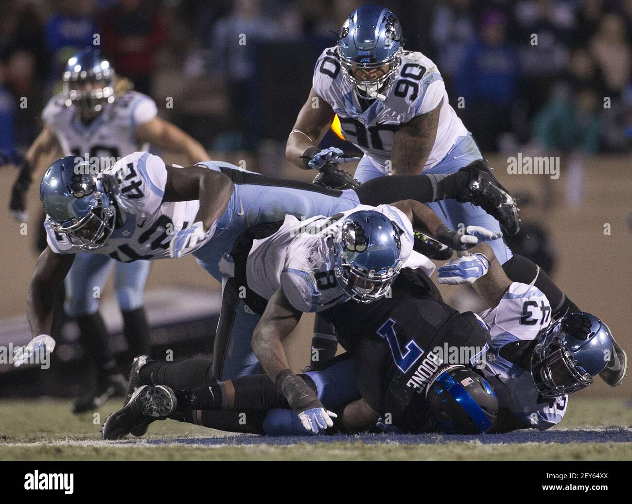 North Carolina's Jessie Rogers (43) Norkeithus Otis (8) sack Duke ...