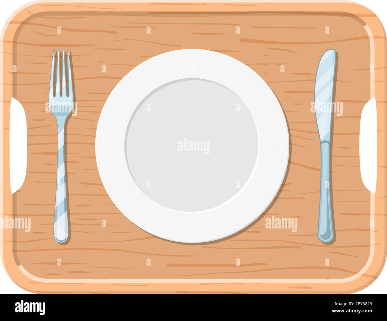 Empty wooden tray plate Stock Vector Images - Alamy