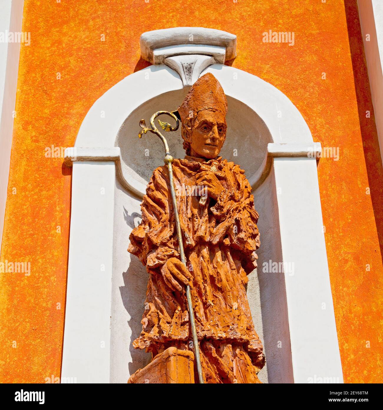 Marble in old historical construction italy europe milan and statue ...