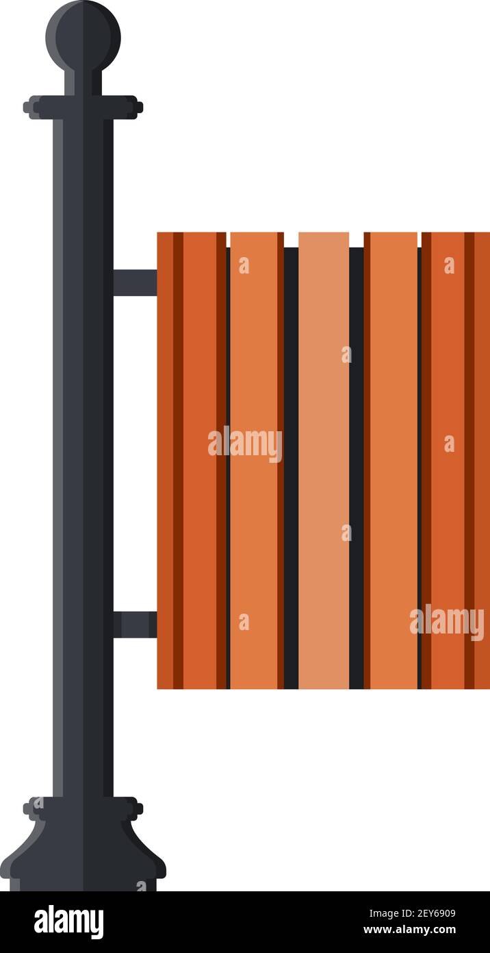 Wooden trash bin Stock Vector Images - Alamy