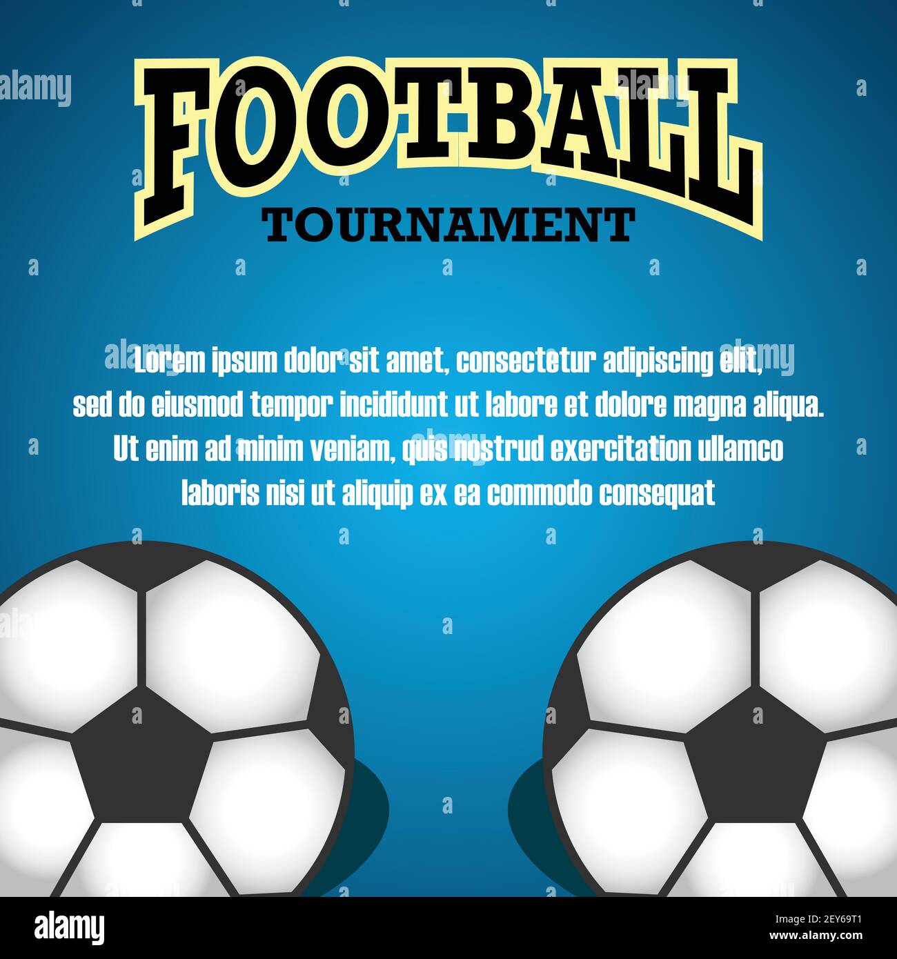 football banner for football tournament. vector illustration Stock ...
