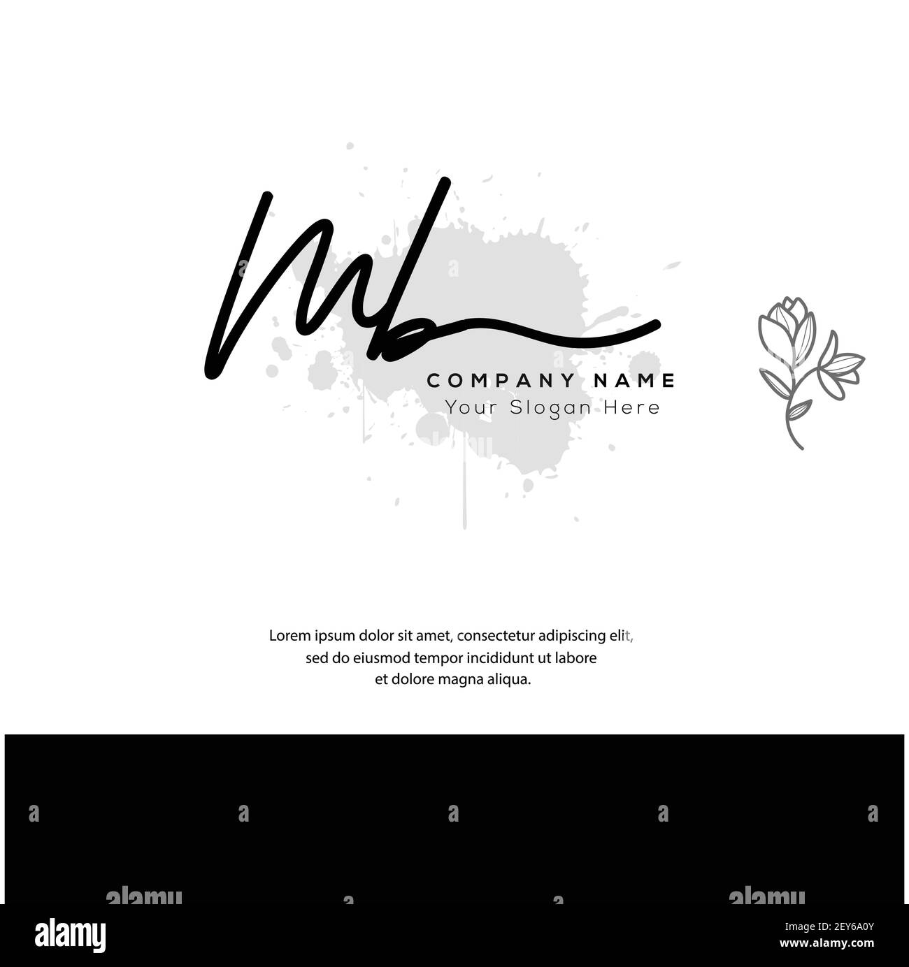 M B MB Initial letter handwriting and signature logo. Beauty vector ...