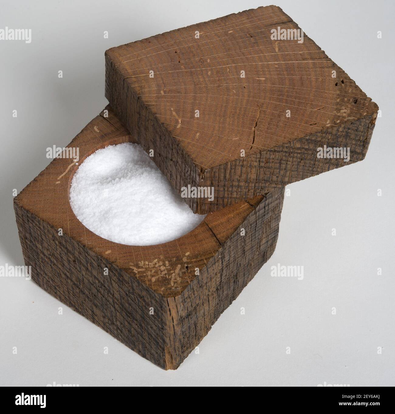 A handmade red oak salt box with hinged lid from Great Planes Wood Shop ...
