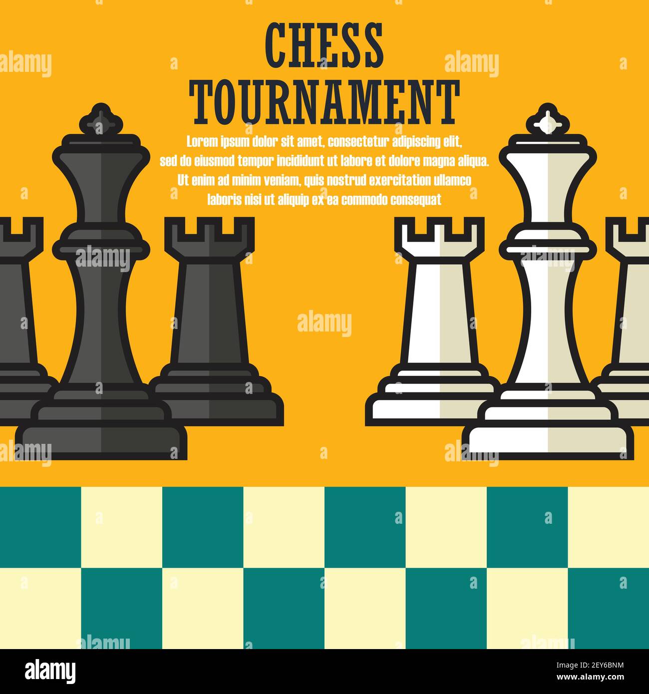 chess banner for chess tournament. vector illustration Stock Vector ...