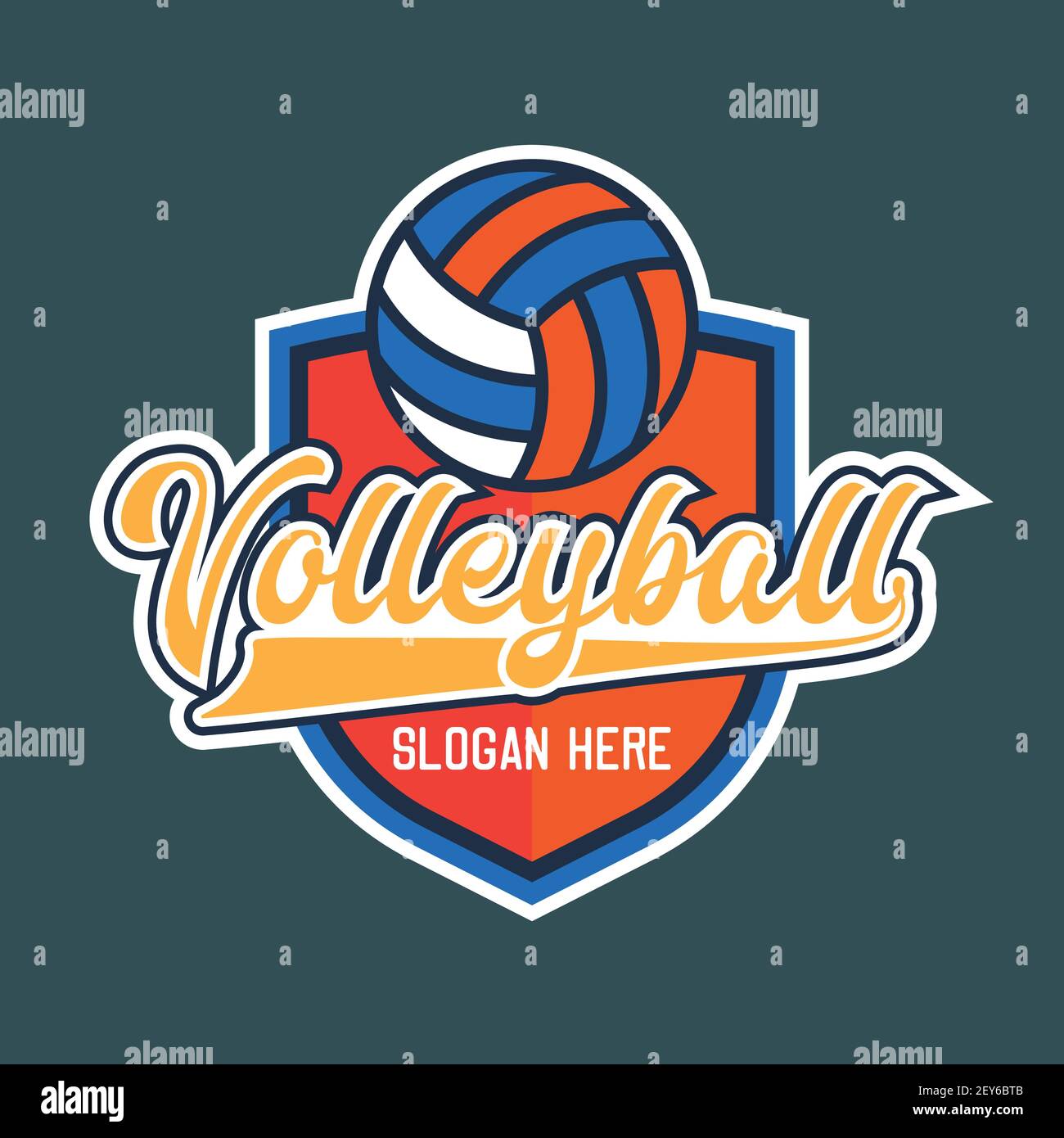 volley ball logo with text space for your slogan tag line, vector ...