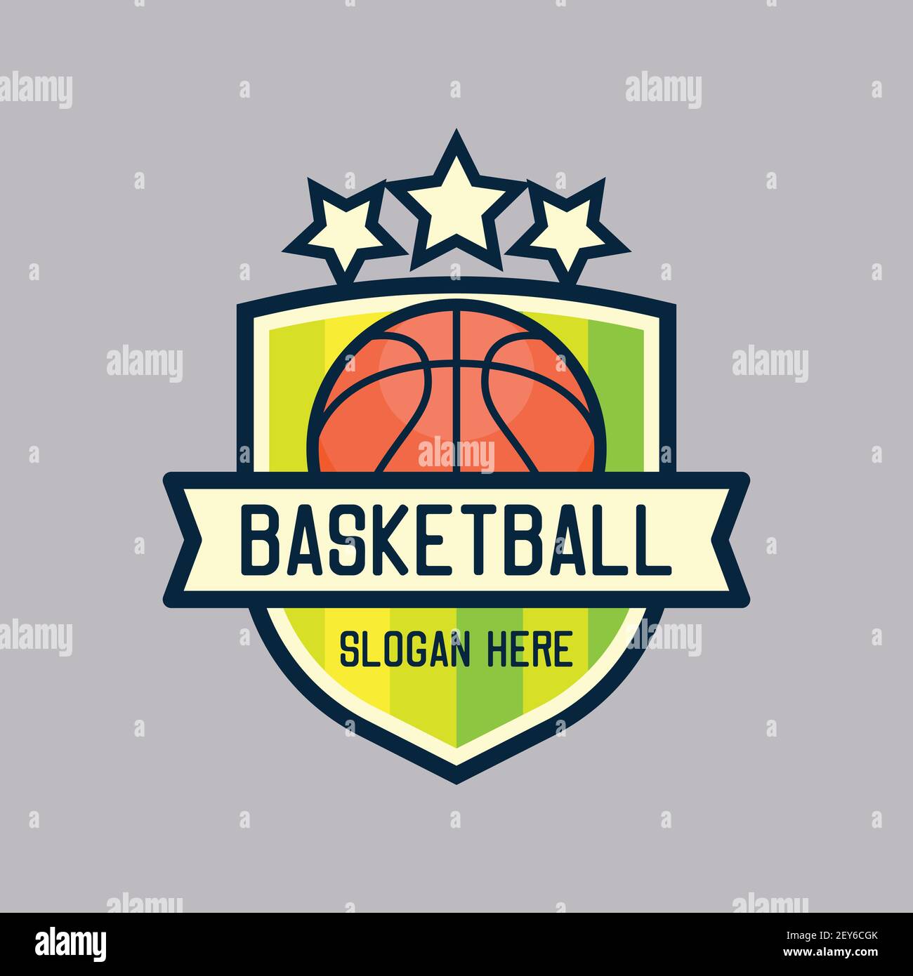 basket ball logo with text space for your slogan tag line, vector ...