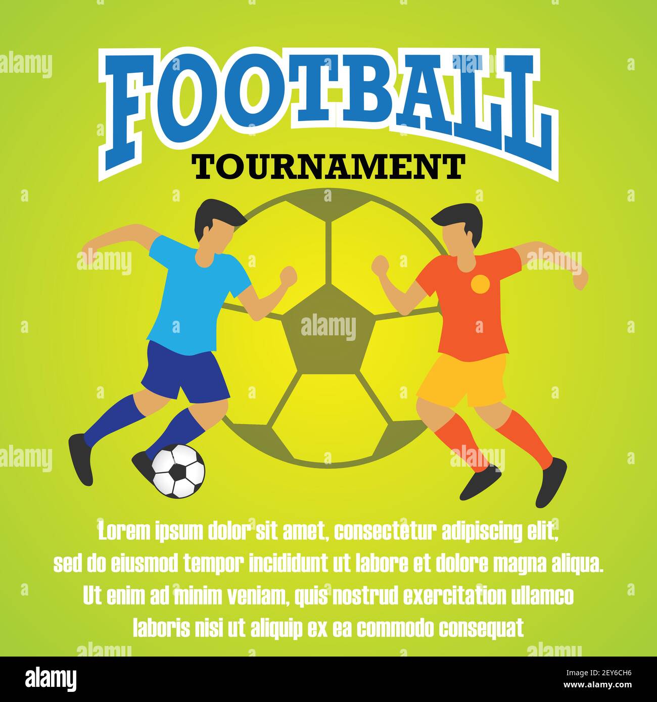 football banner for football tournament. vector illustration Stock ...