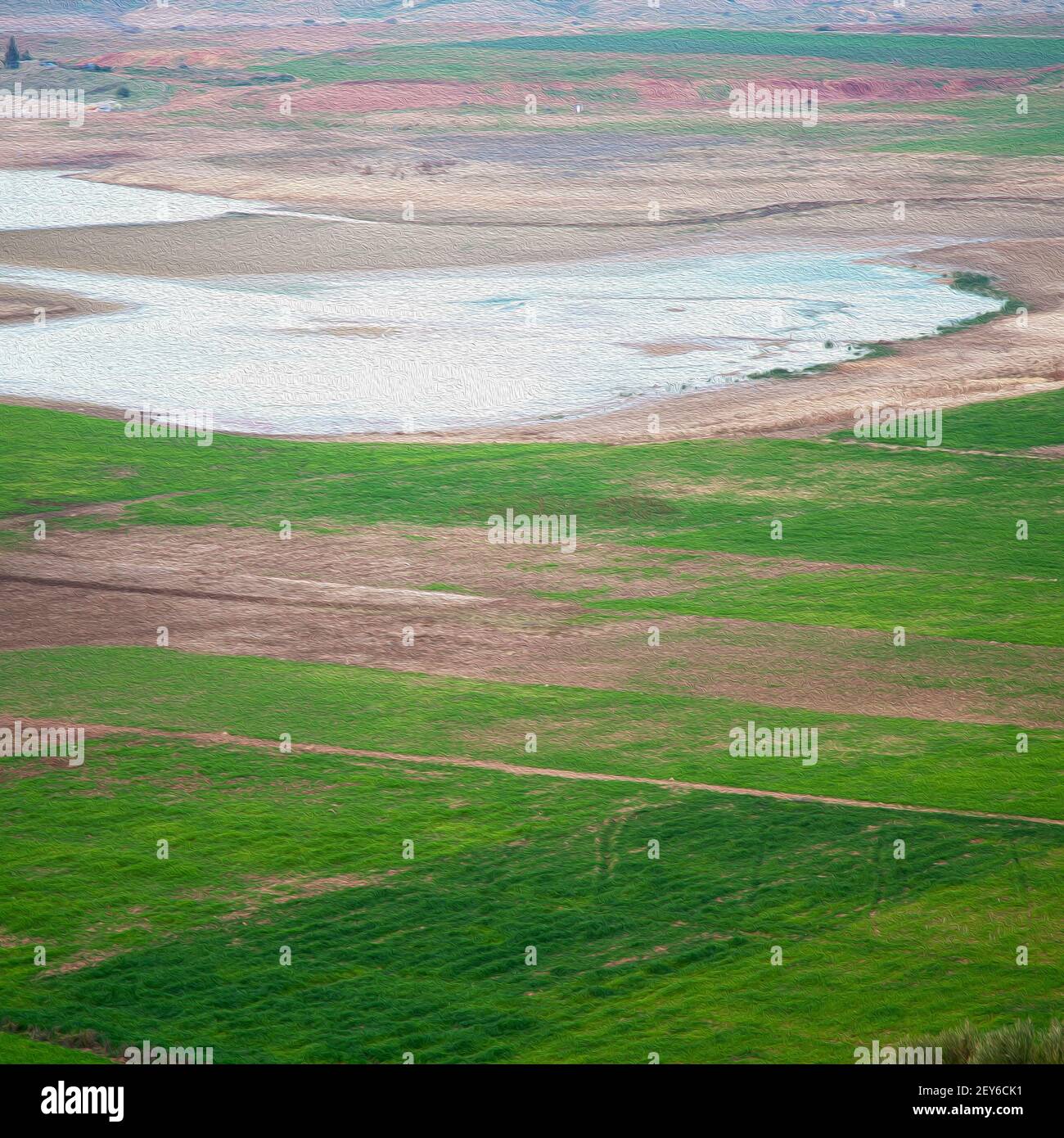 Pond and lake in the mountain morocco land Stock Photo - Alamy