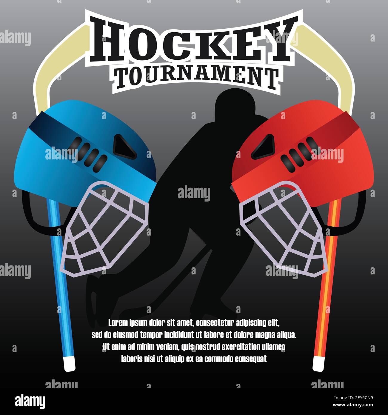 hockey banner for hockey tournament. vector illustration Stock Vector ...