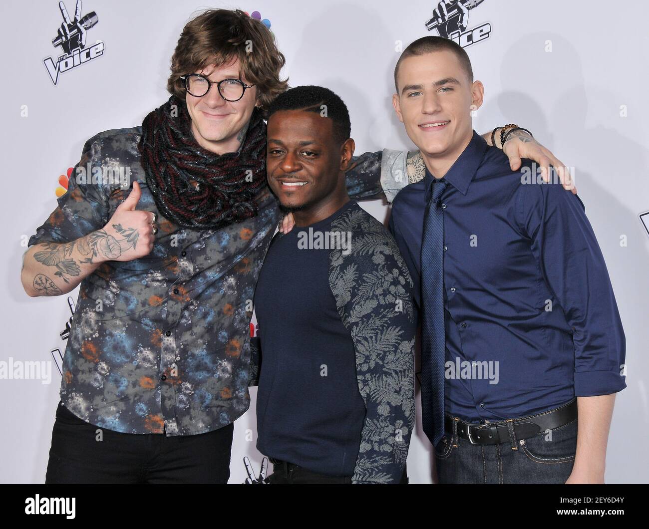 Team Adam - (L-R) Matt McAndrew, Damien & Chris Jamison at THE VOICE ...