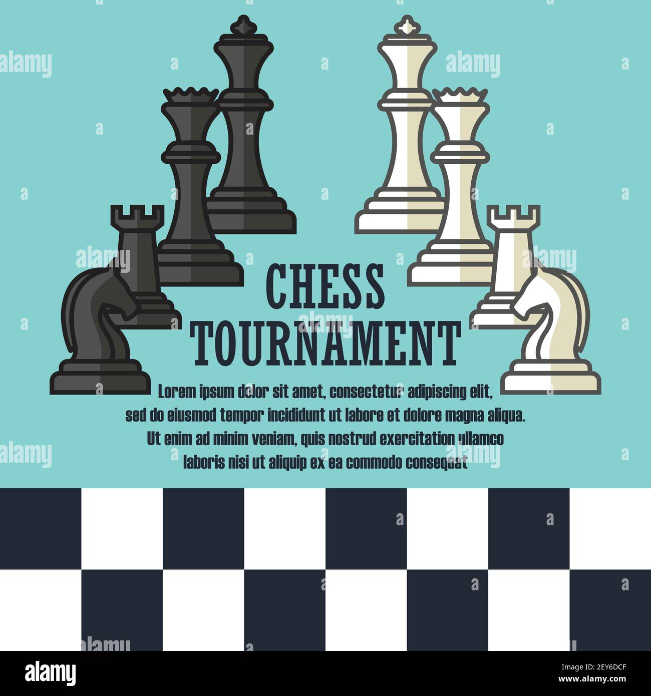 chess banner for chess tournament. vector illustration Stock Vector ...