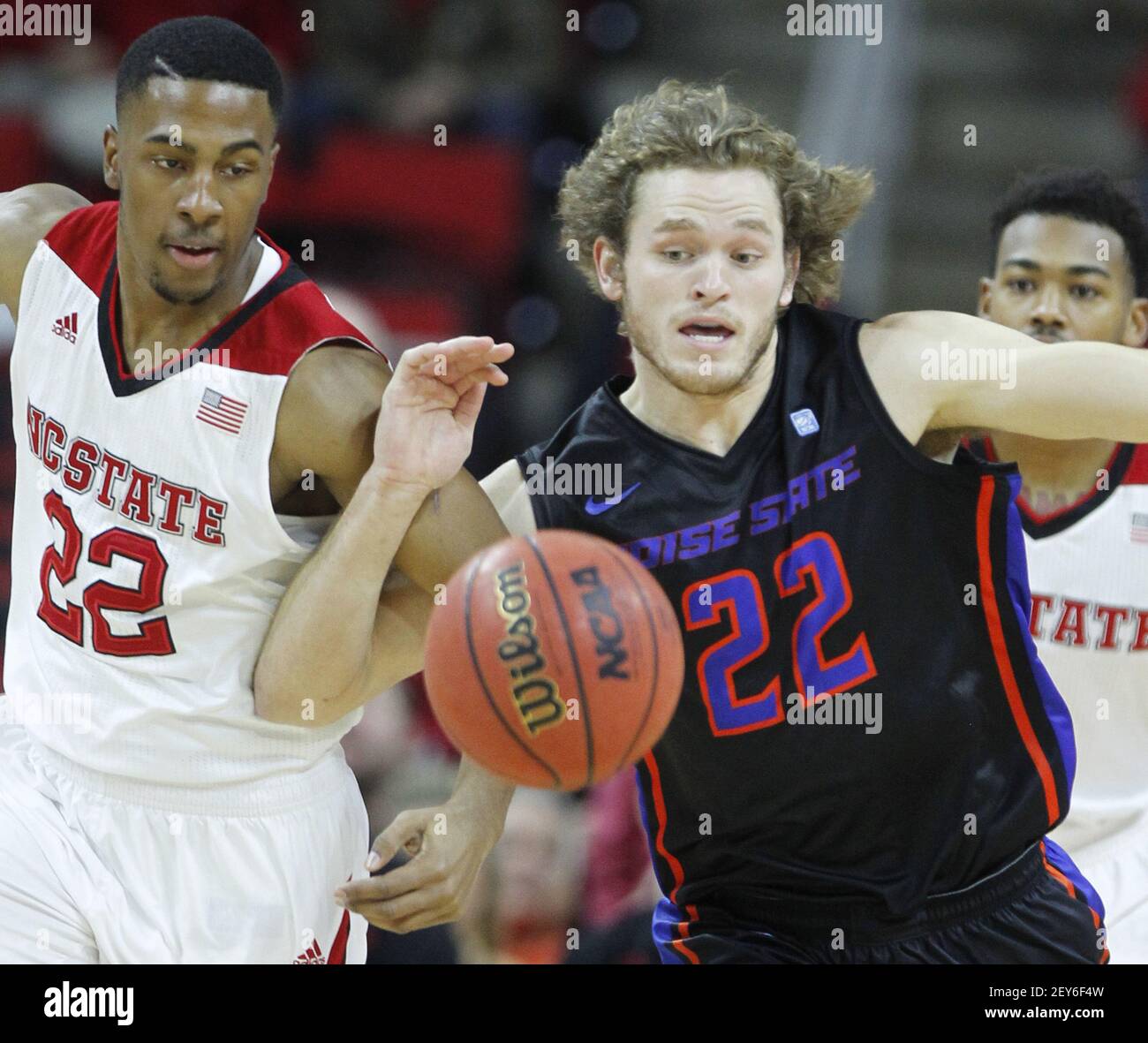 North Carolina State's Ralston Turner, left, and Boise State's Robert ...