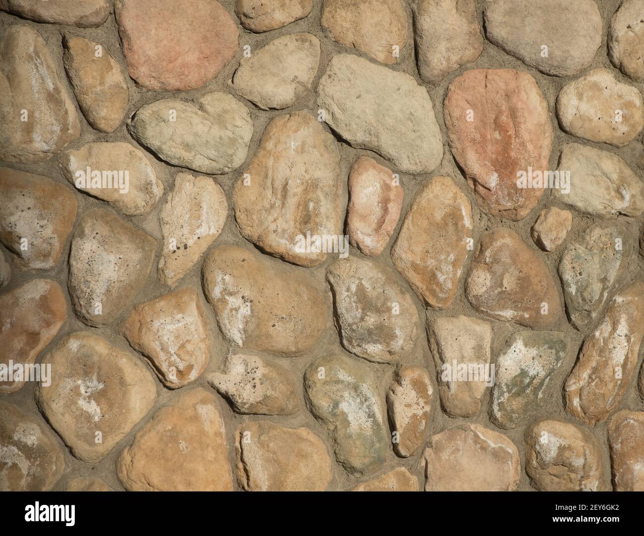Stone wall rounded stones hi-res stock photography and images - Alamy