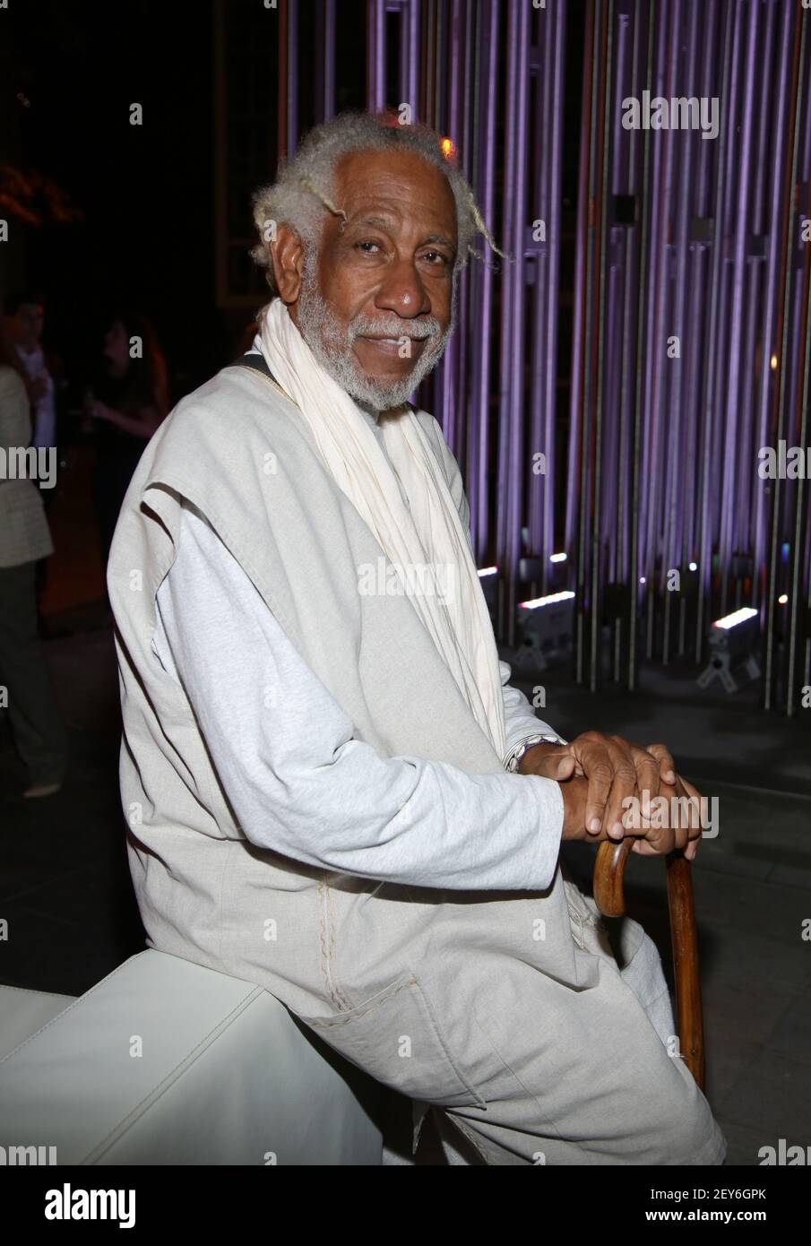 MIAMI - FLORIDA, DECEMBER 1, 2014: Artist Manuel Mendive is seen during ...