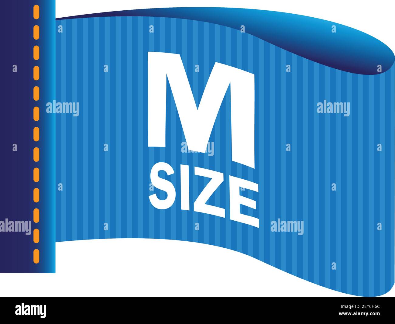 medium size fabric tag size clothing labels. vector illustration Stock ...