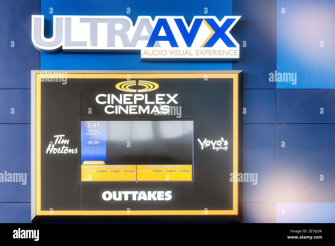 Ultra AVX in Cineplex Cinemas, Toronto, Canada Stock Photo - Alamy