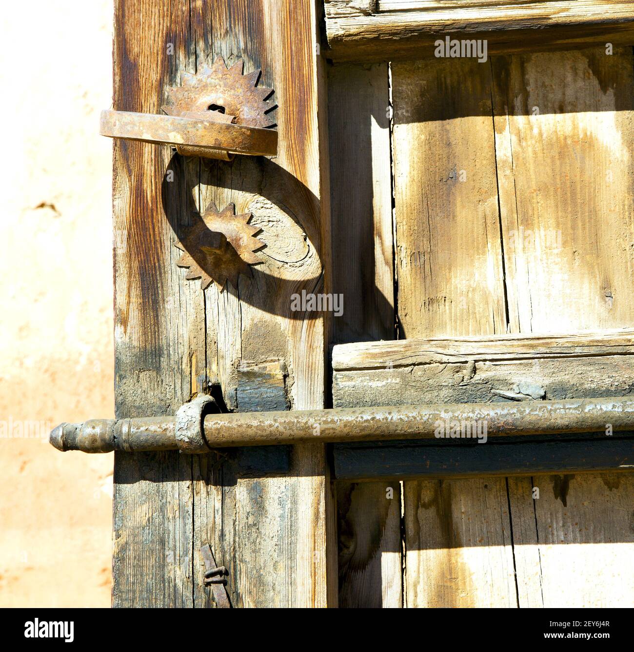 Metal rusty brown morocco in africa the old wood facade home and safe ...