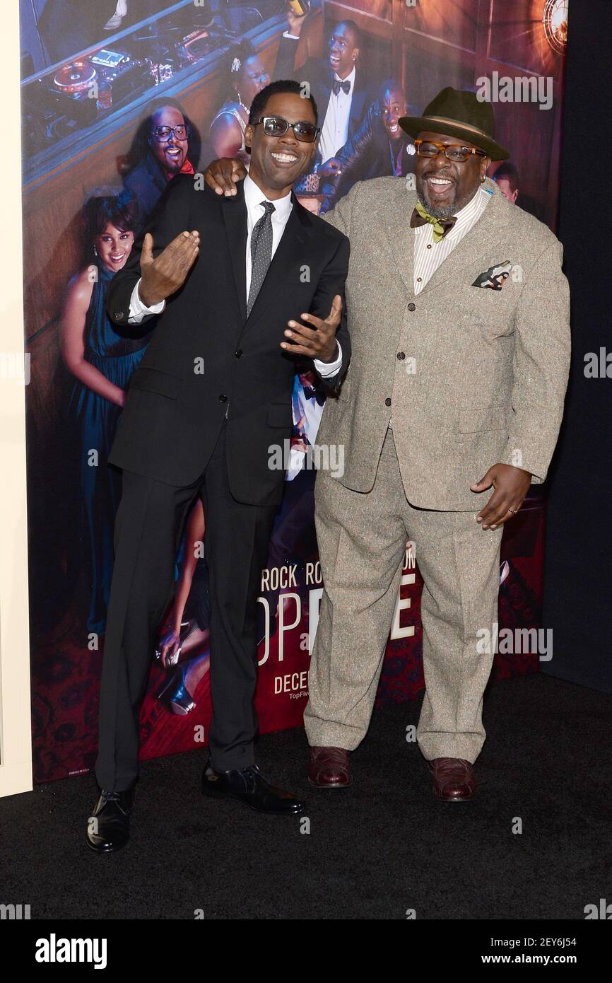 (L-R) Actor Chris Rock and Cedric The Entertainer attend the 'Top Five ...