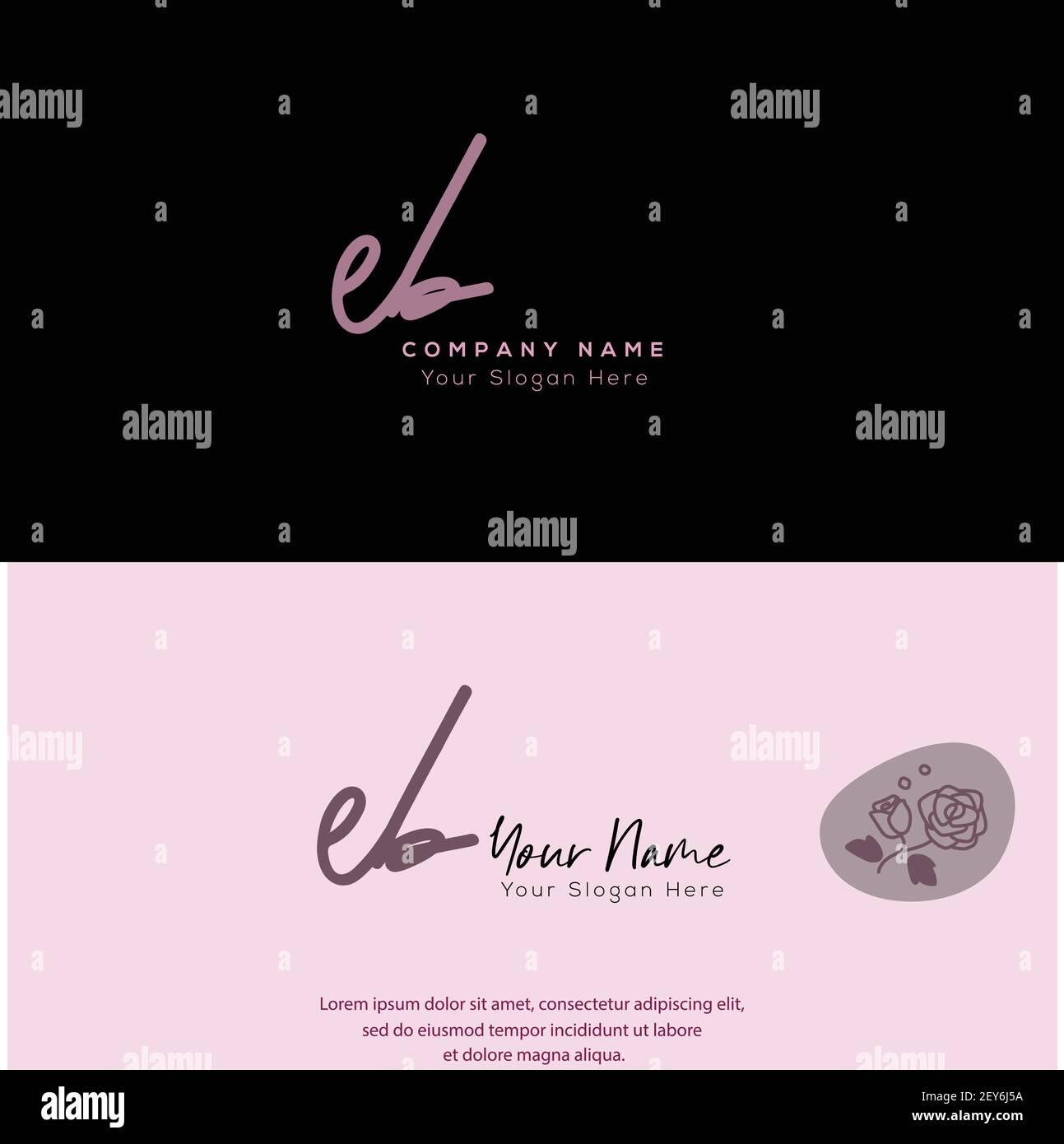 E B EB Initial letter handwriting and signature logo. Beauty vector ...