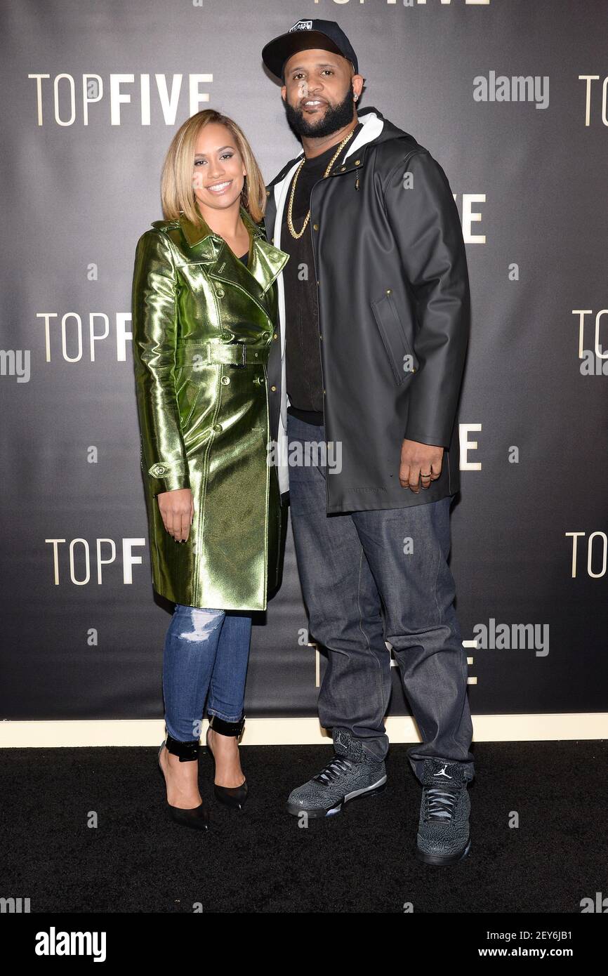 (L-R) Amber Sabathia and CC Sabathia attend the 'Top Five' New York ...