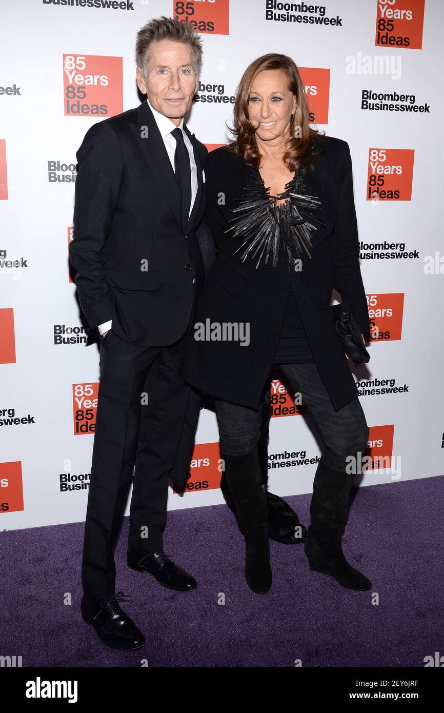 (L-R) Fashion designes Calvin Klein ad Donna Karen attend the Bloomberg ...