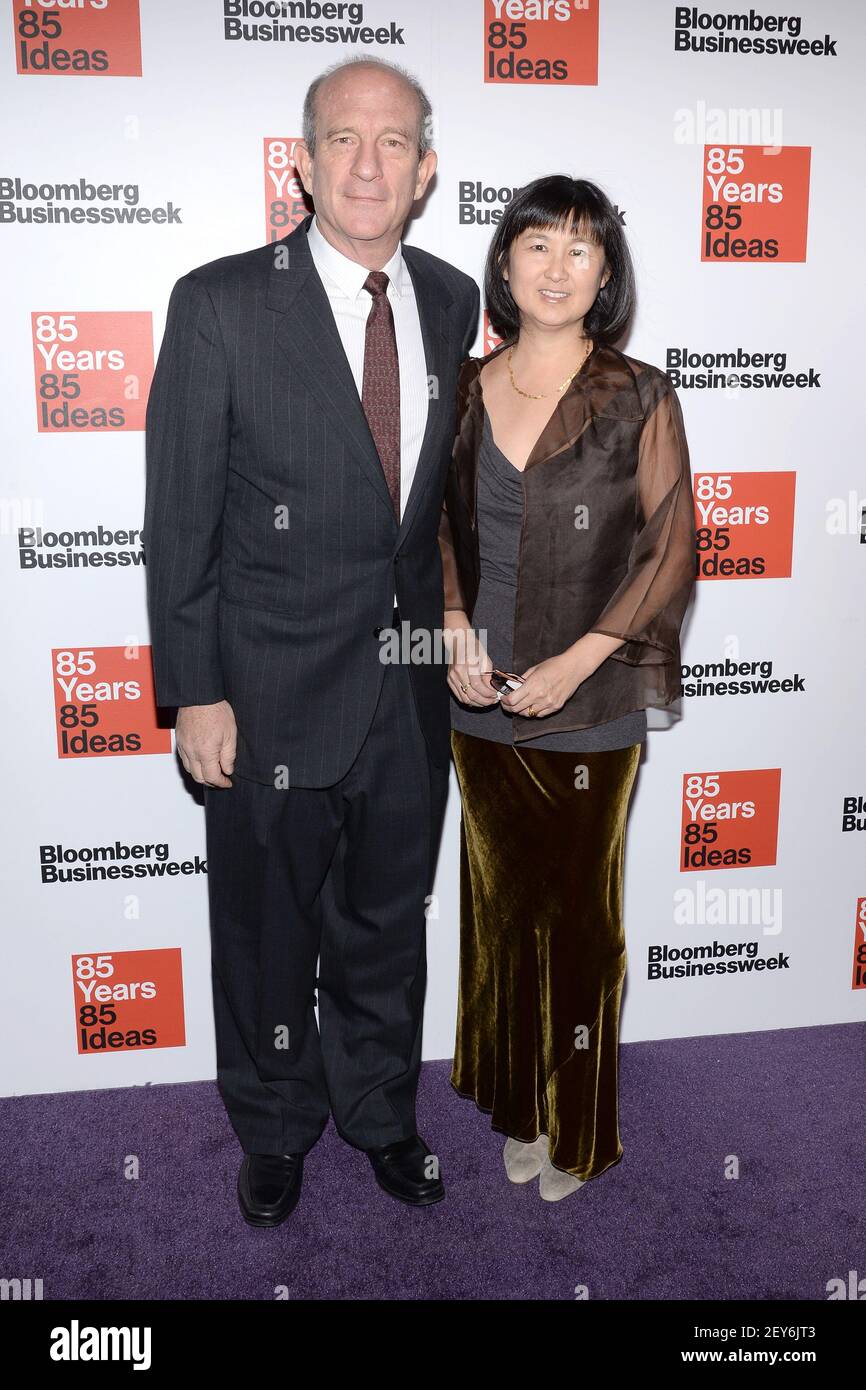 (L-R) Daniel Wolf and artist Maya Lin attend the Bloomberg Businessweek ...