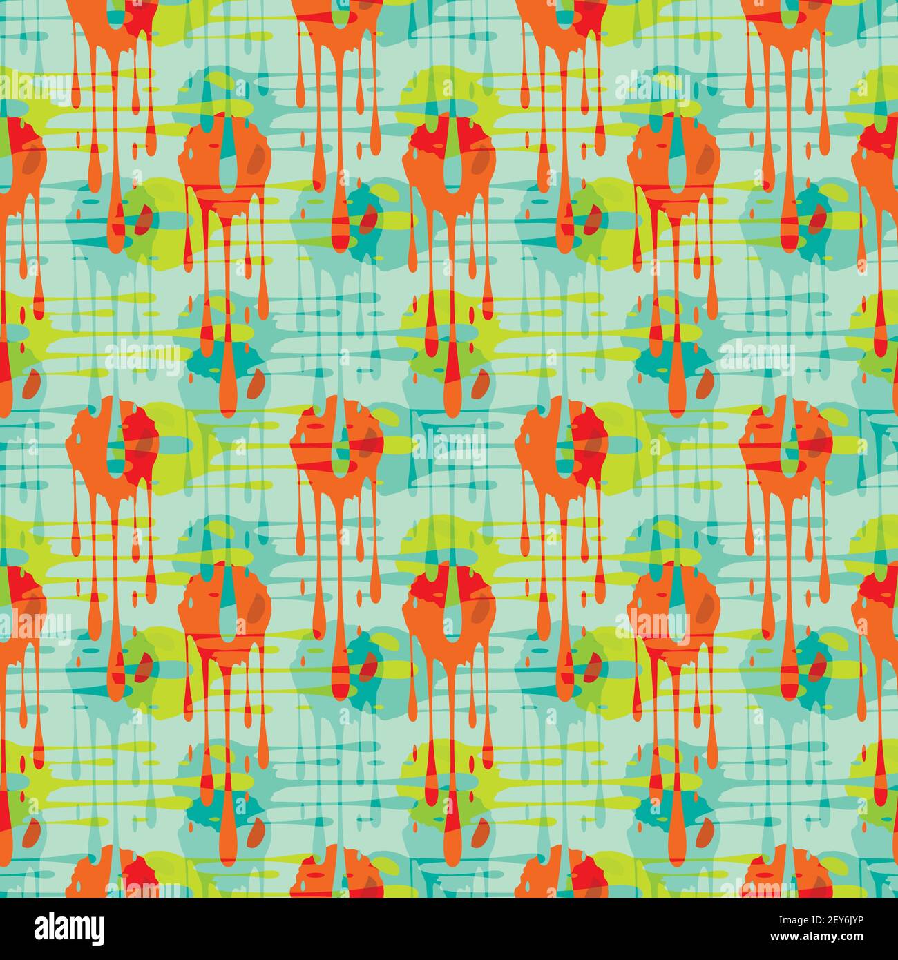 Abstract paint drip weave effect grid seamless vector pattern ...