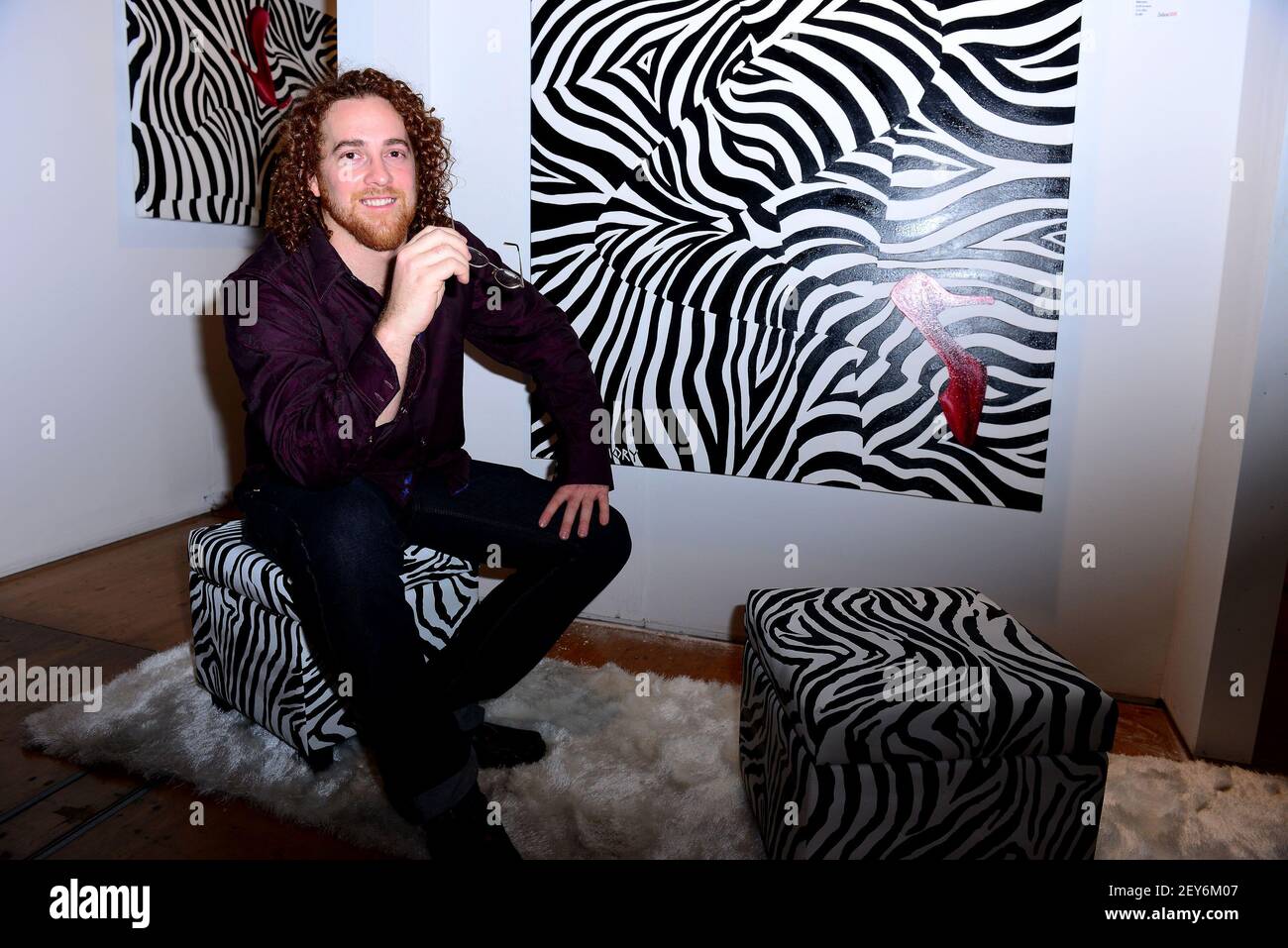 Artist Blake Emory set for a portrait during his debuts of provoking ...