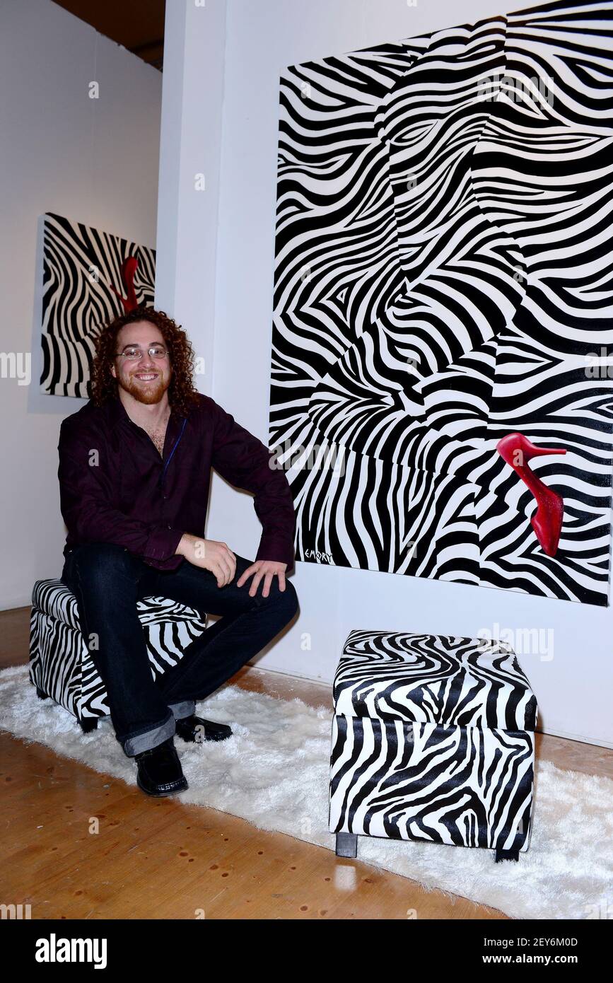Artist Blake Emory set for a portrait during his debuts of provoking ...