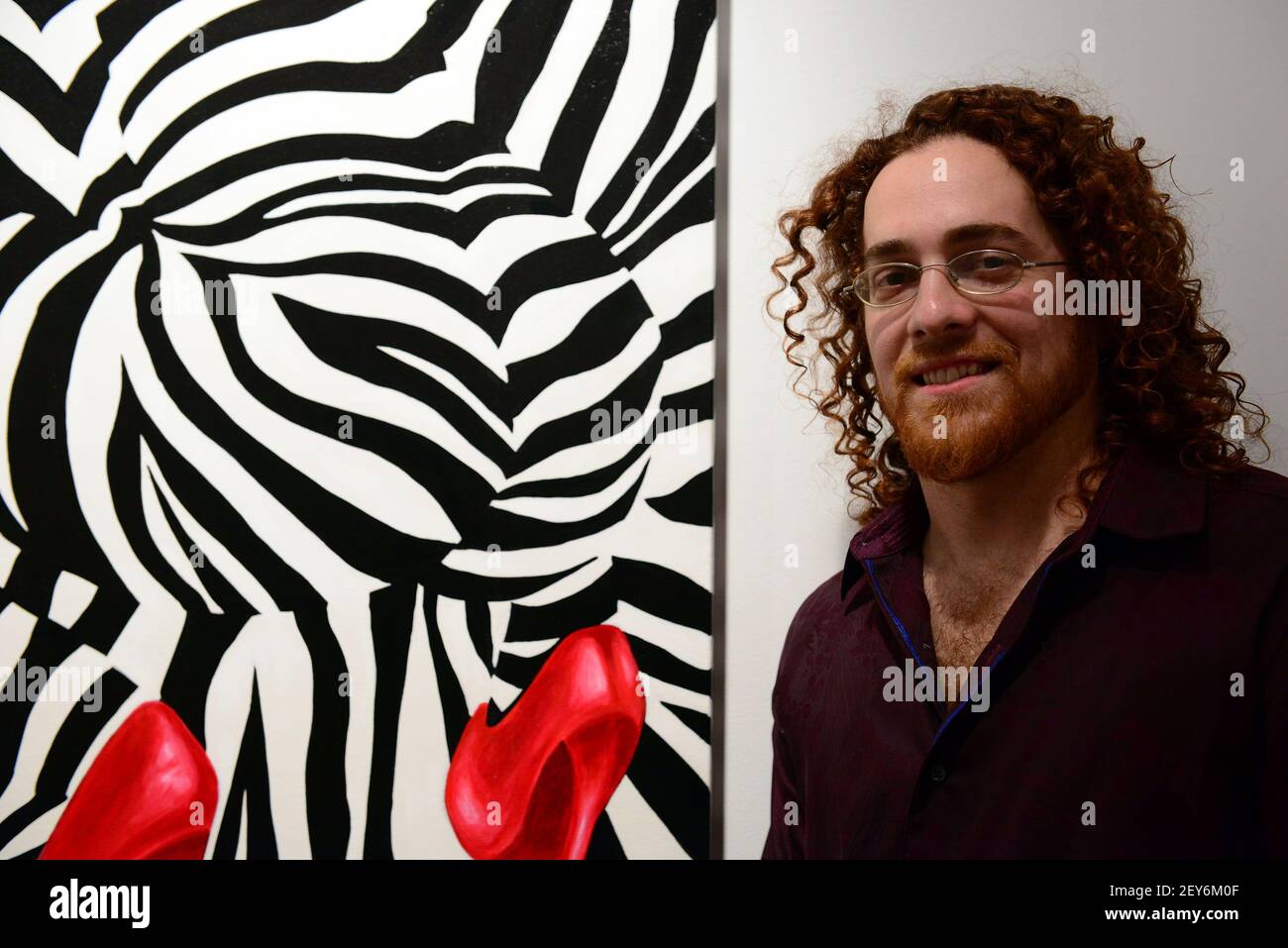 Artist Blake Emory set for a portrait during his debuts of provoking ...