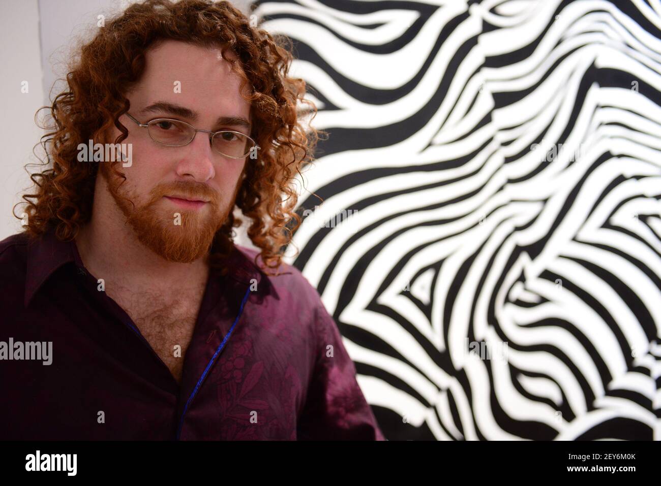 Artist Blake Emory set for a portrait during his debuts of provoking ...