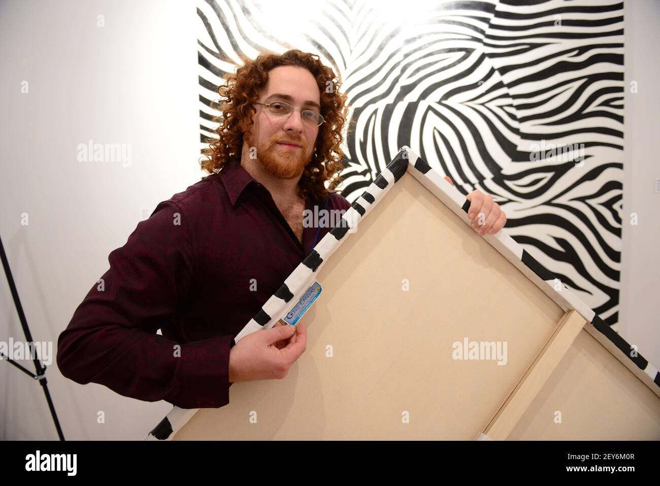 Artist Blake Emory set for a portrait during his debuts of provoking ...