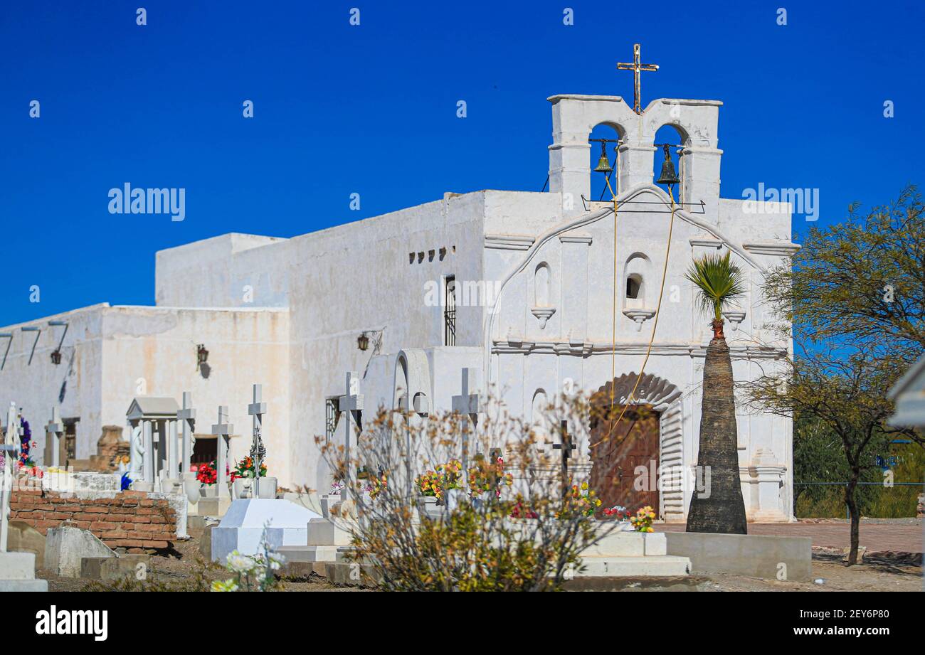 Mission of San Antonio de Oquitoa, church in the town of Oquitoa ...