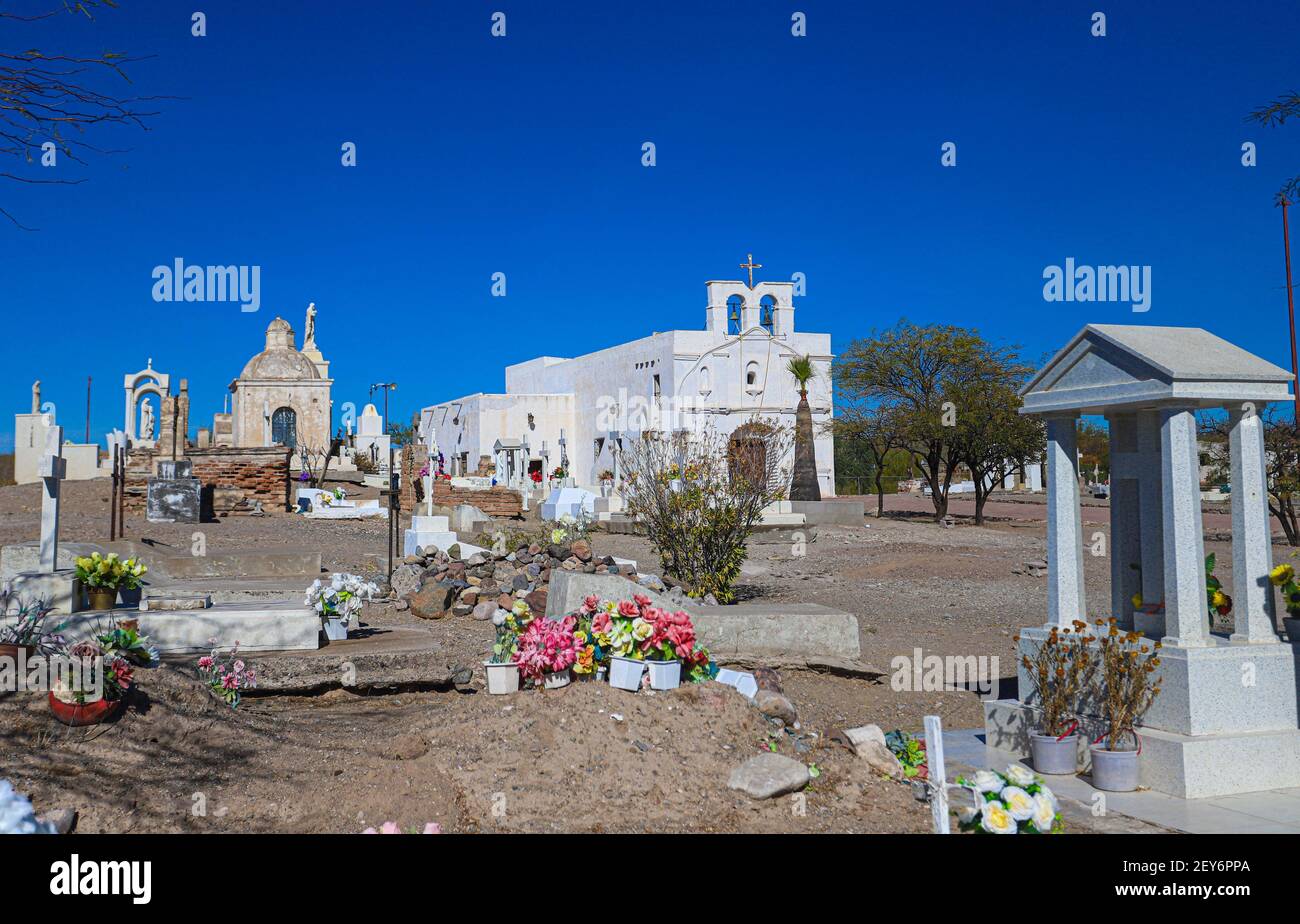 Mission of San Antonio de Oquitoa inside the church cemetery or ...