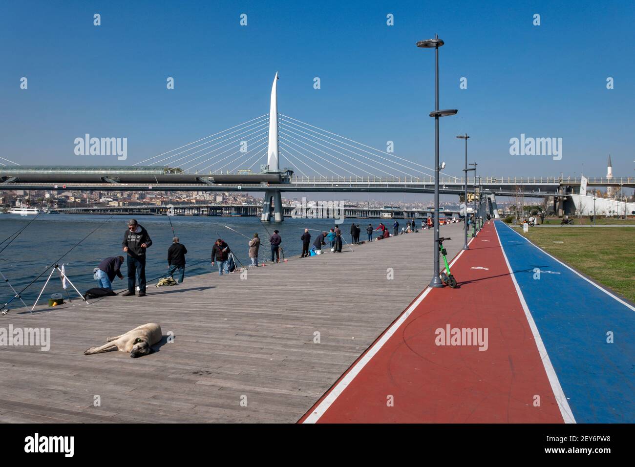 Karakoy Waterfront in Beyoglu district of Istanbul, Turkey Stock Photo ...
